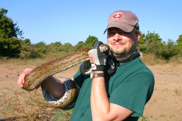The "small" African rock python - Around the World with Marty Essen